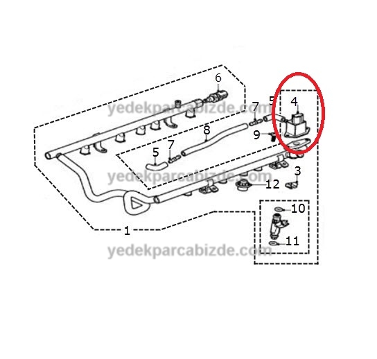 JAGUAR YAKIT BASINÇ SENSÖRÜ / S-TYPE / X- TYPE / XF / AJ87977