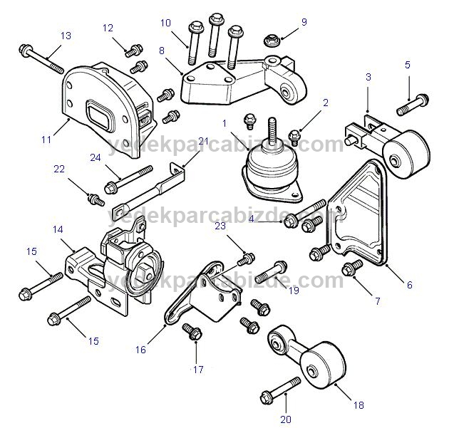 FREELANDER MOTOR KULAĞI ÜST 1.8 / 2.0 TCIE / 2.0 TD4 / 2.5 V6 KKH101900 ...