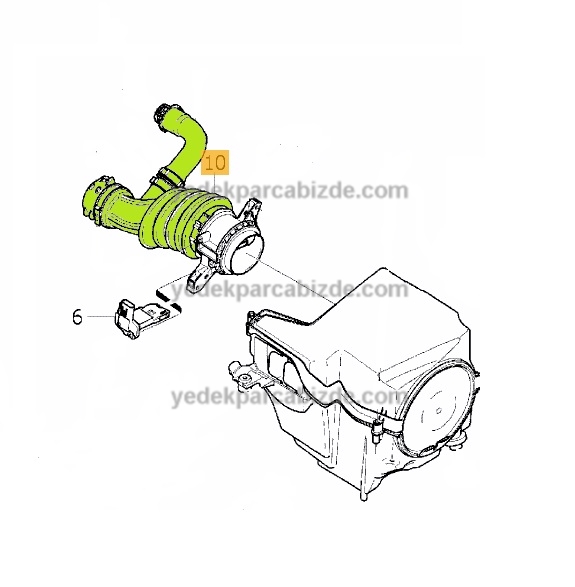 HAVA FİLTRE HORTUMU 1.6D 2007-2010 30741749 - 30756067 7M51 9A673 EJ ...